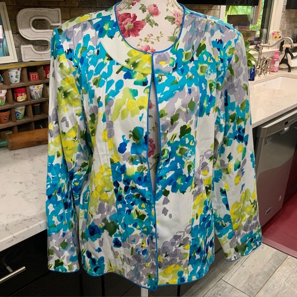 Susan Graver | Jackets & Coats | Susan Graver Womens Xl Floral Jacket ...
